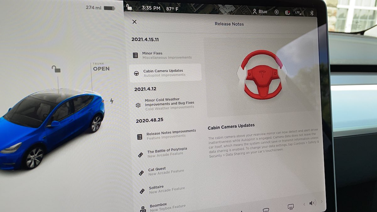 Tesla Activates Interior Camera With Latest Software Update – The Last ...