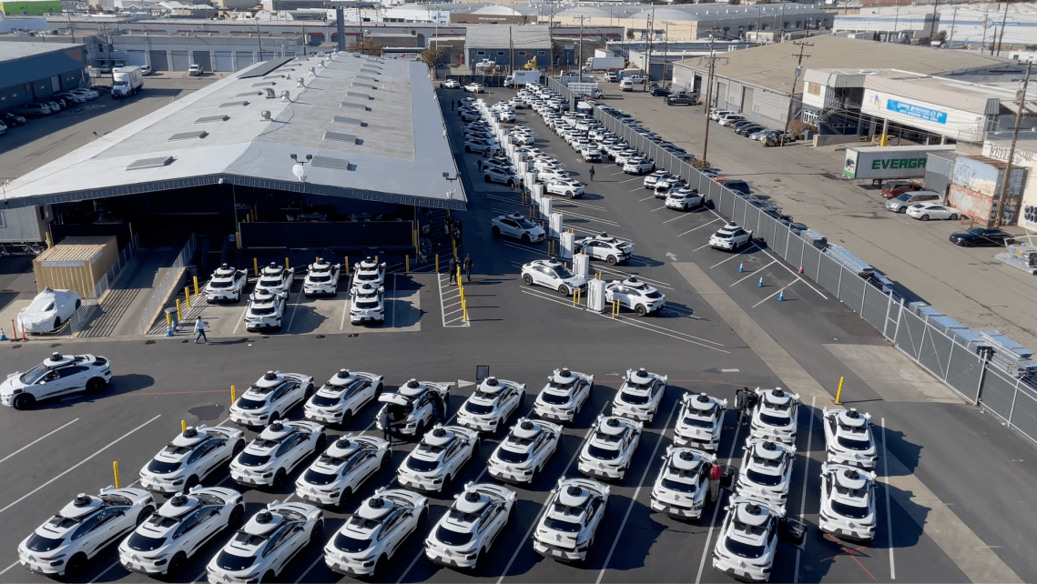 Waymo’s San Francisco Depot now with 117 Vehicles and 36 Charging ...